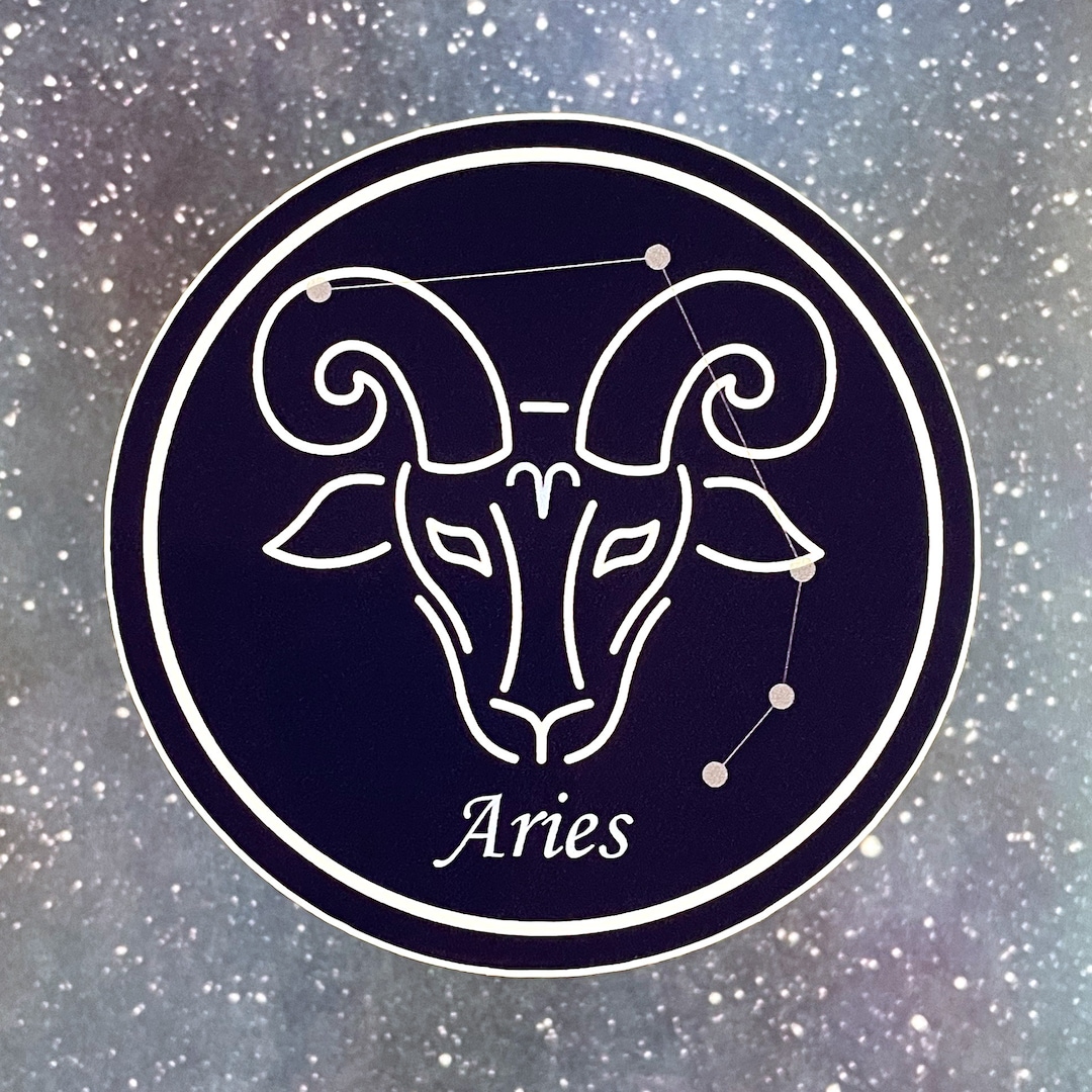 Aries Zodiac Sticker, Zodiac Sign Sticker, Astrology Gift ...