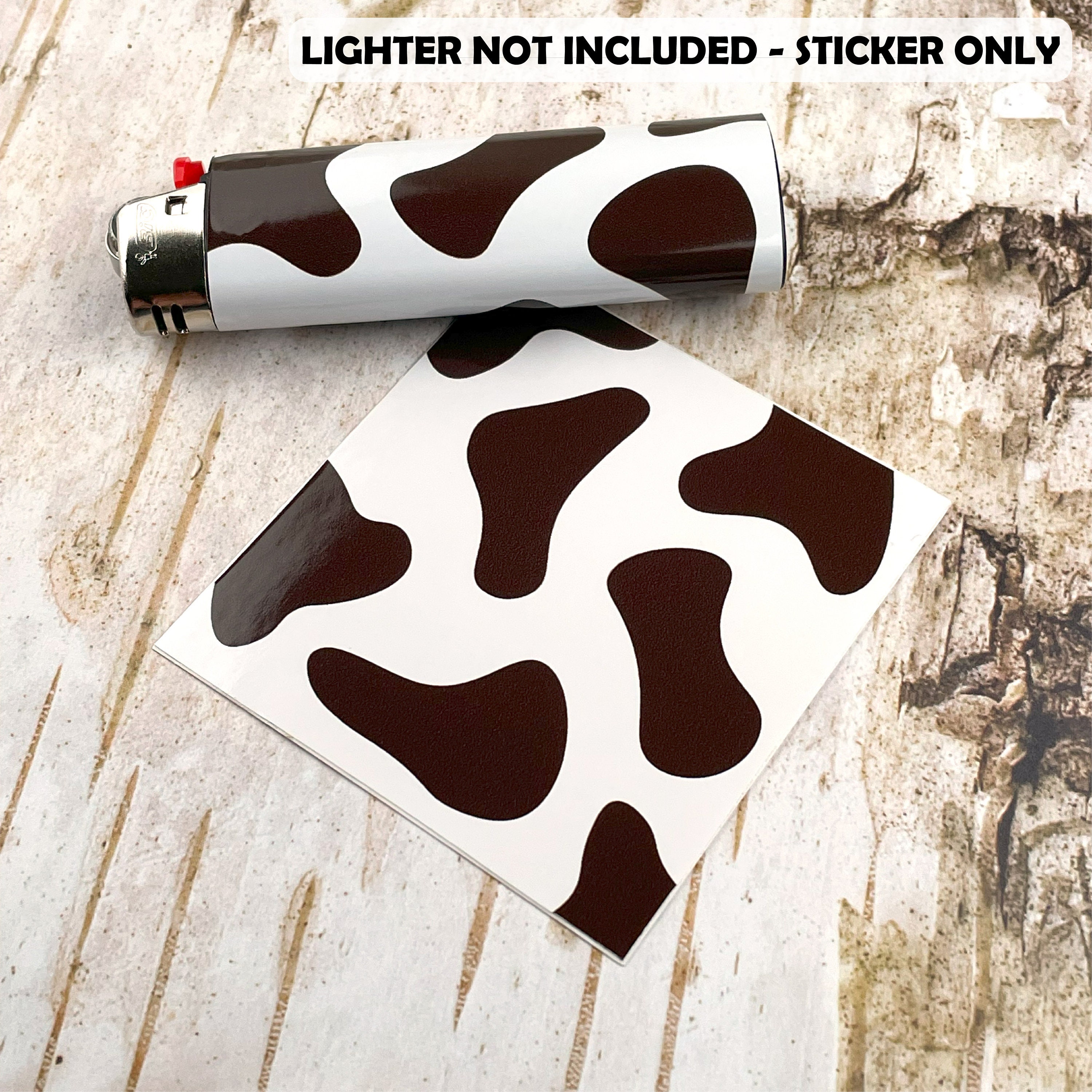 Cow Print Lighter Wrap Sticker | Funny Cow Sticker, Cow Print, Cowboy ...