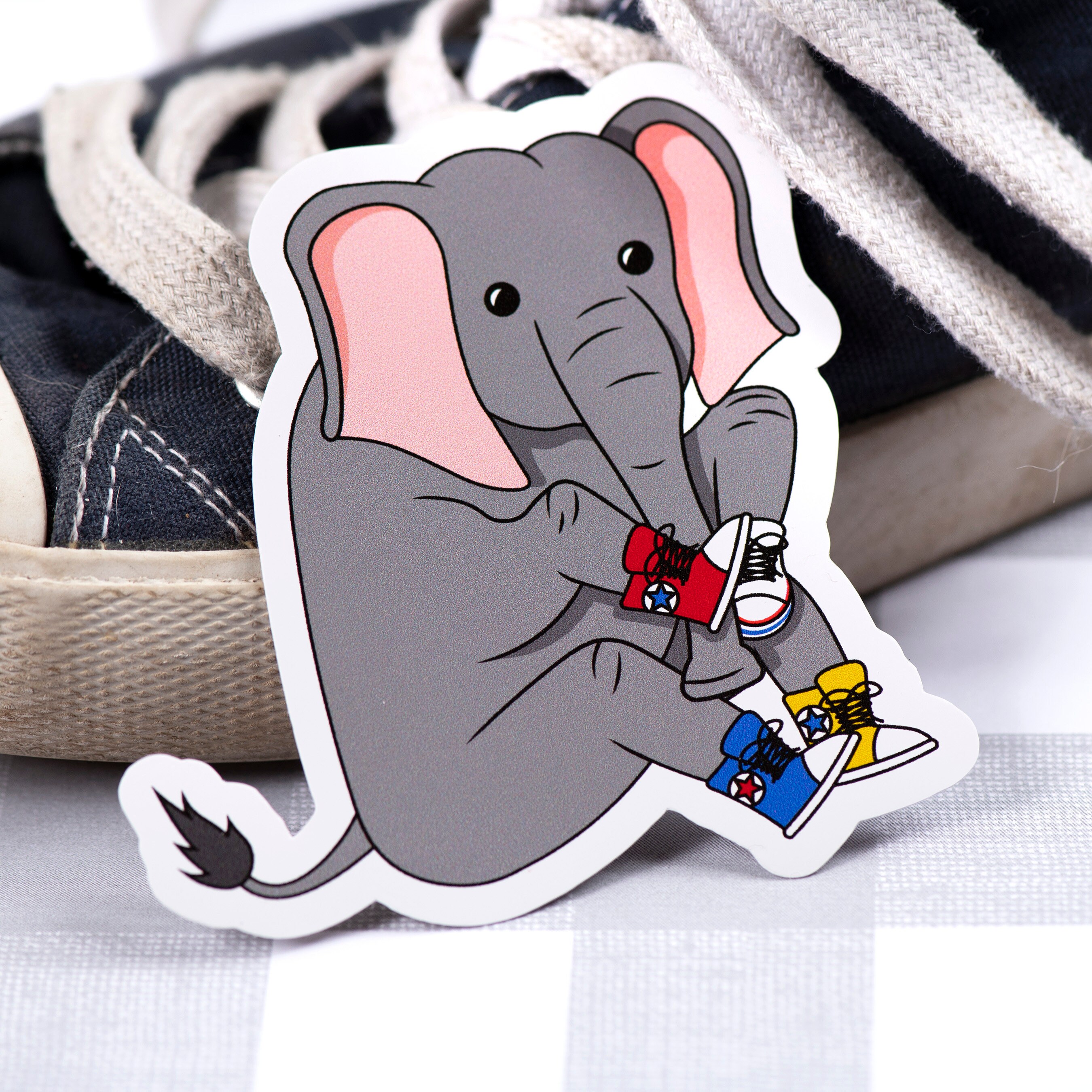 Sticker Elephant Sticker Funny Animal Sticker for Water Bottle Decal ...