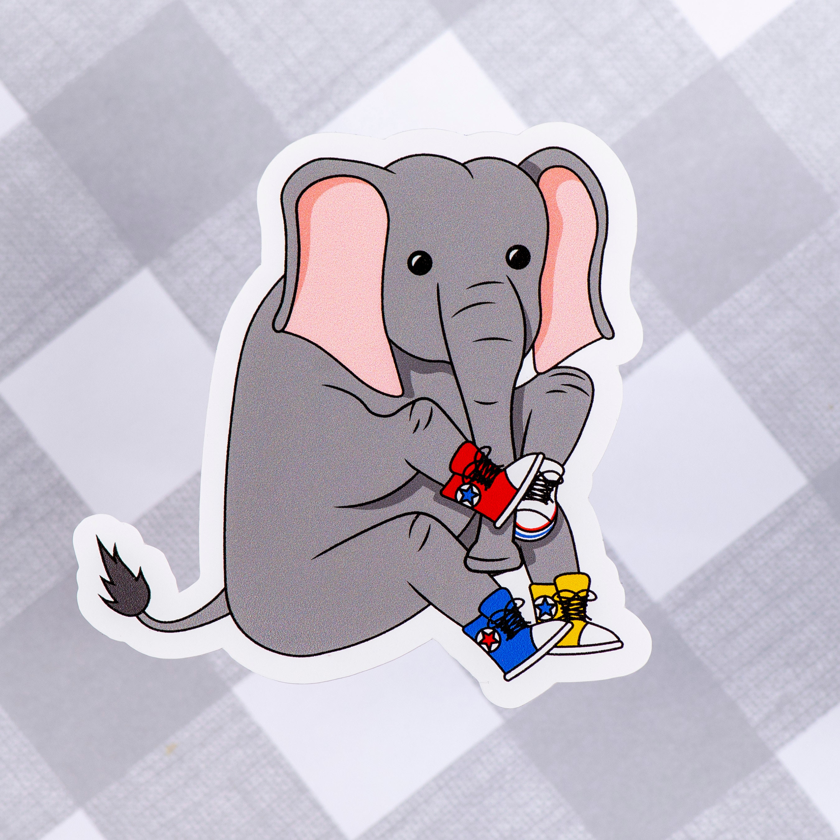 Sticker Elephant Sticker Funny Animal Sticker for Water Bottle Decal ...