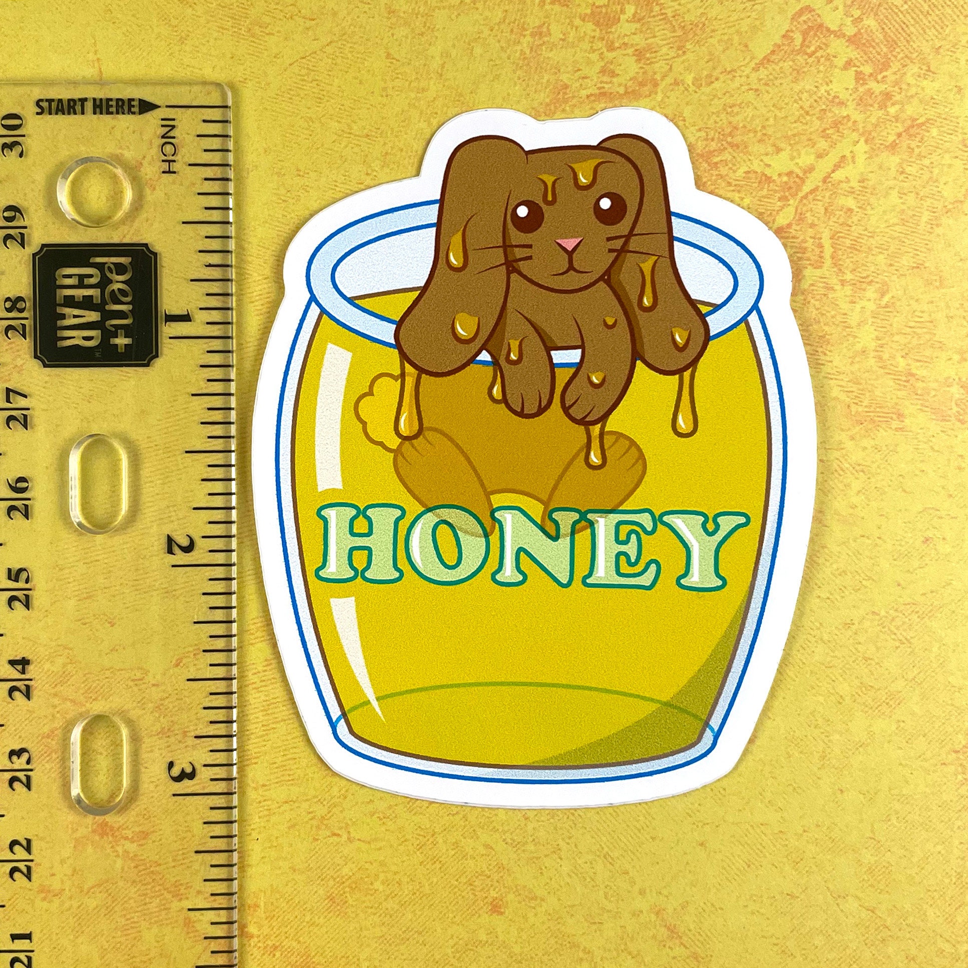 Honey Bunny Sticker Pet Owner Gift Honey Jar Sticker Animal - Etsy