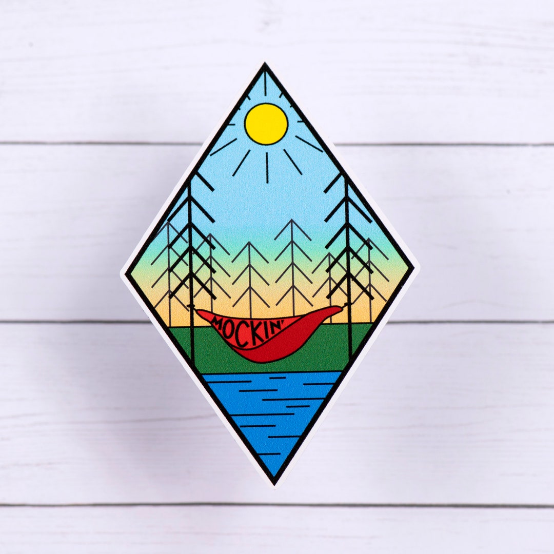 Hammock Sticker | Outdoorsy Sticker, Nature Lover Gift, Camping Sticker ...