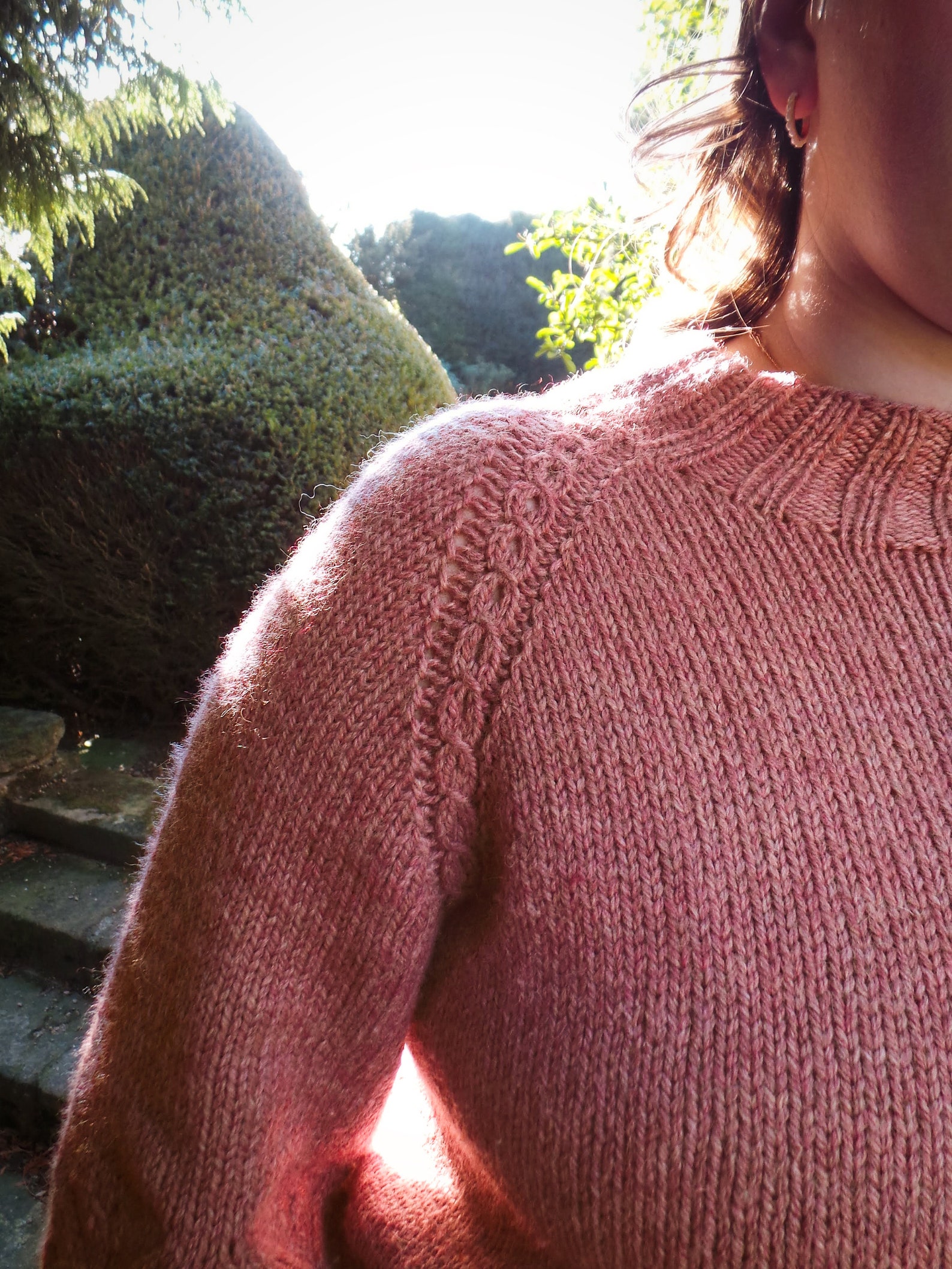 Raglan Top Down Aran Sweater Pattern With Dramatic Lace Sleeves ...