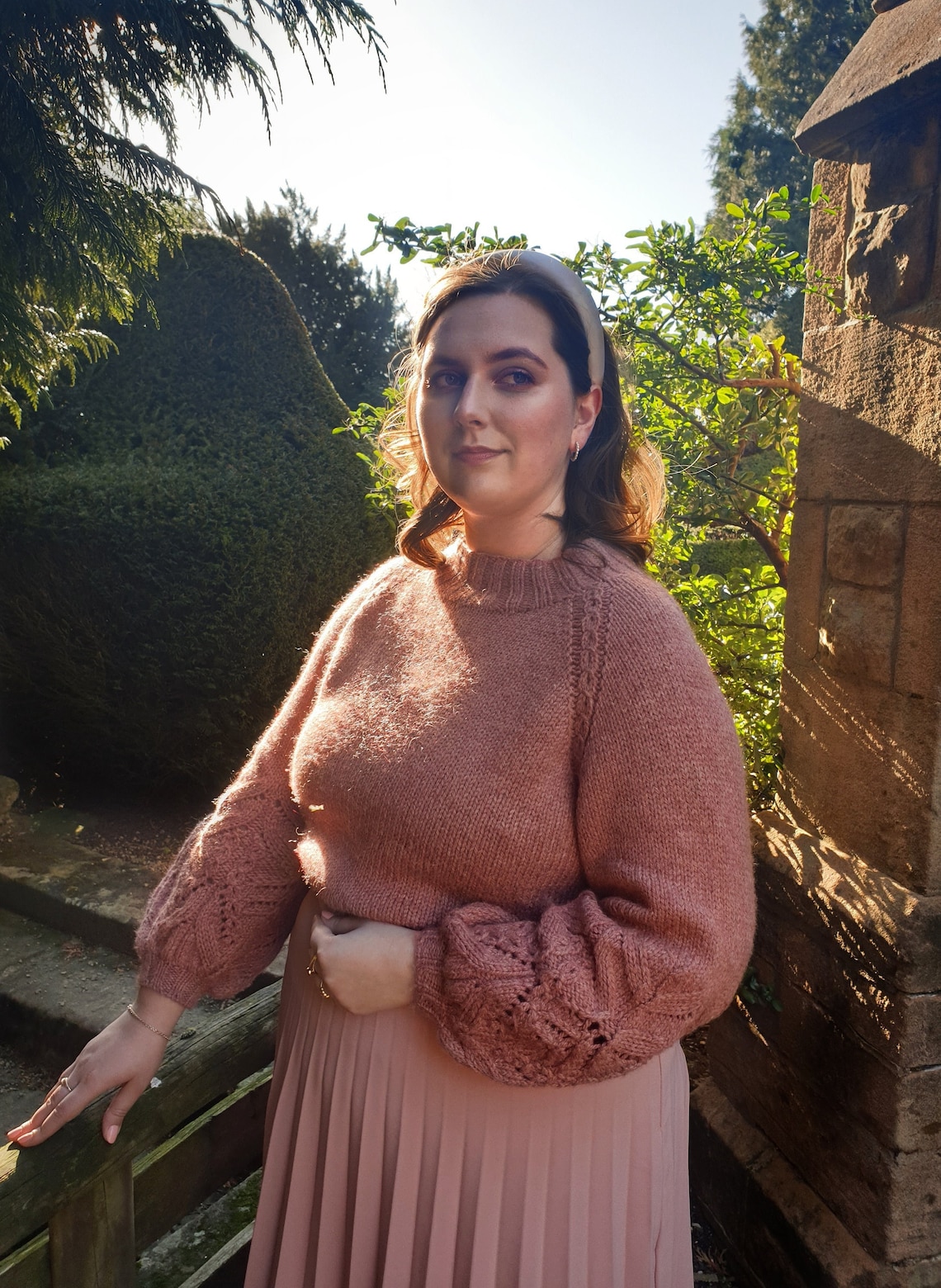 Raglan Top Down Aran Sweater Pattern With Dramatic Lace Sleeves ...