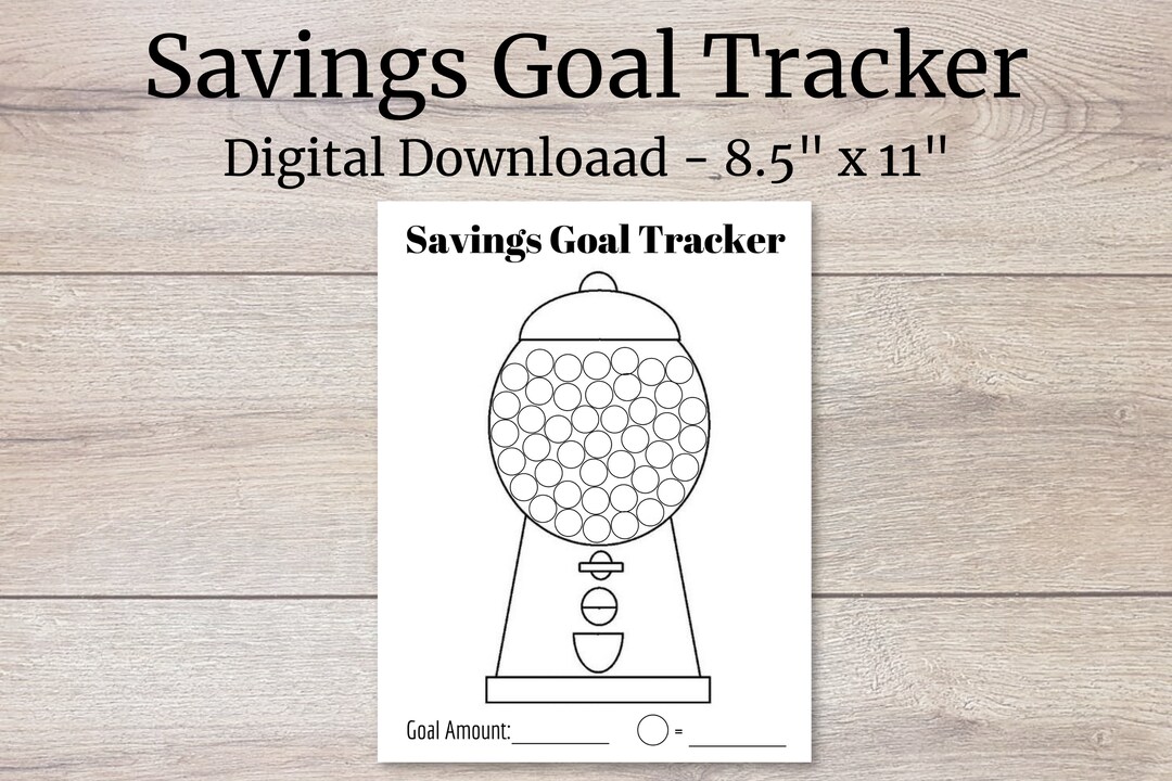 Savings Goal Tracker, Money Goal Tracker, Savings Tracker, Printable ...