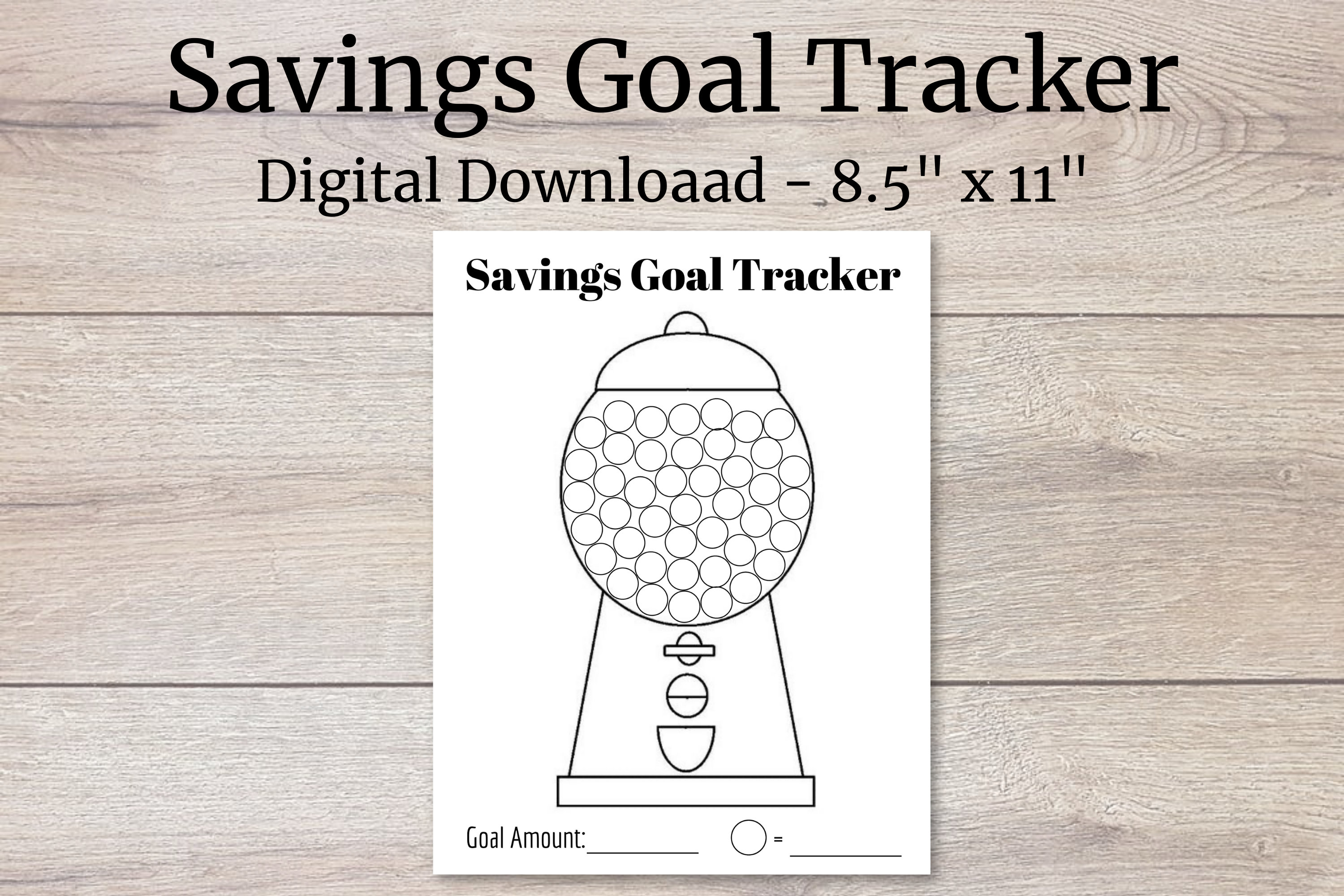 Savings Goal Tracker, Money Goal Tracker, Savings Tracker, Printable ...