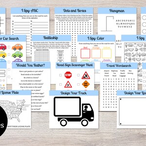 Printable Road Trip Activities, Road Trip Games, Travel Games ...
