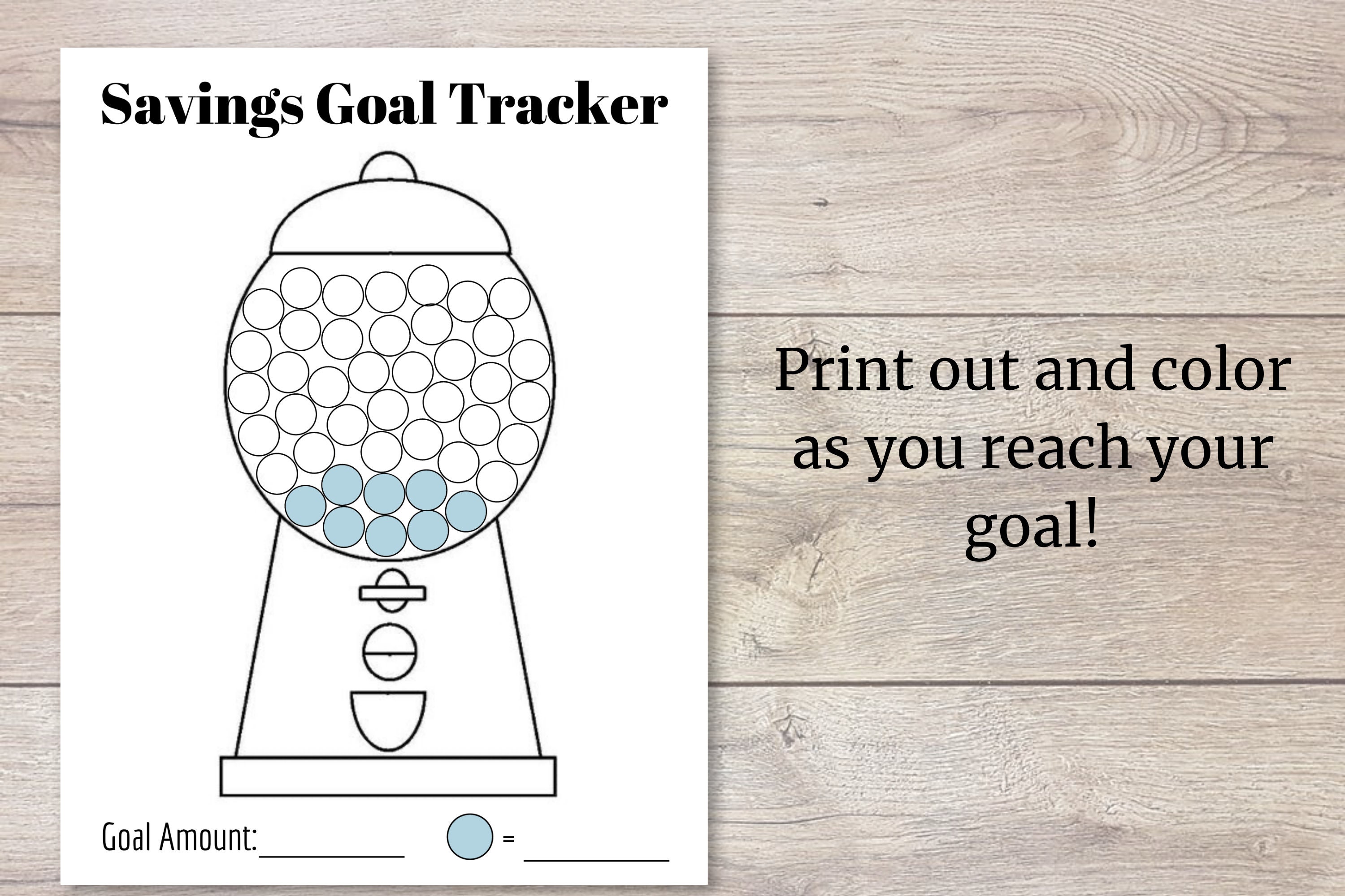 Savings Goal Tracker, Money Goal Tracker, Savings Tracker, Printable ...