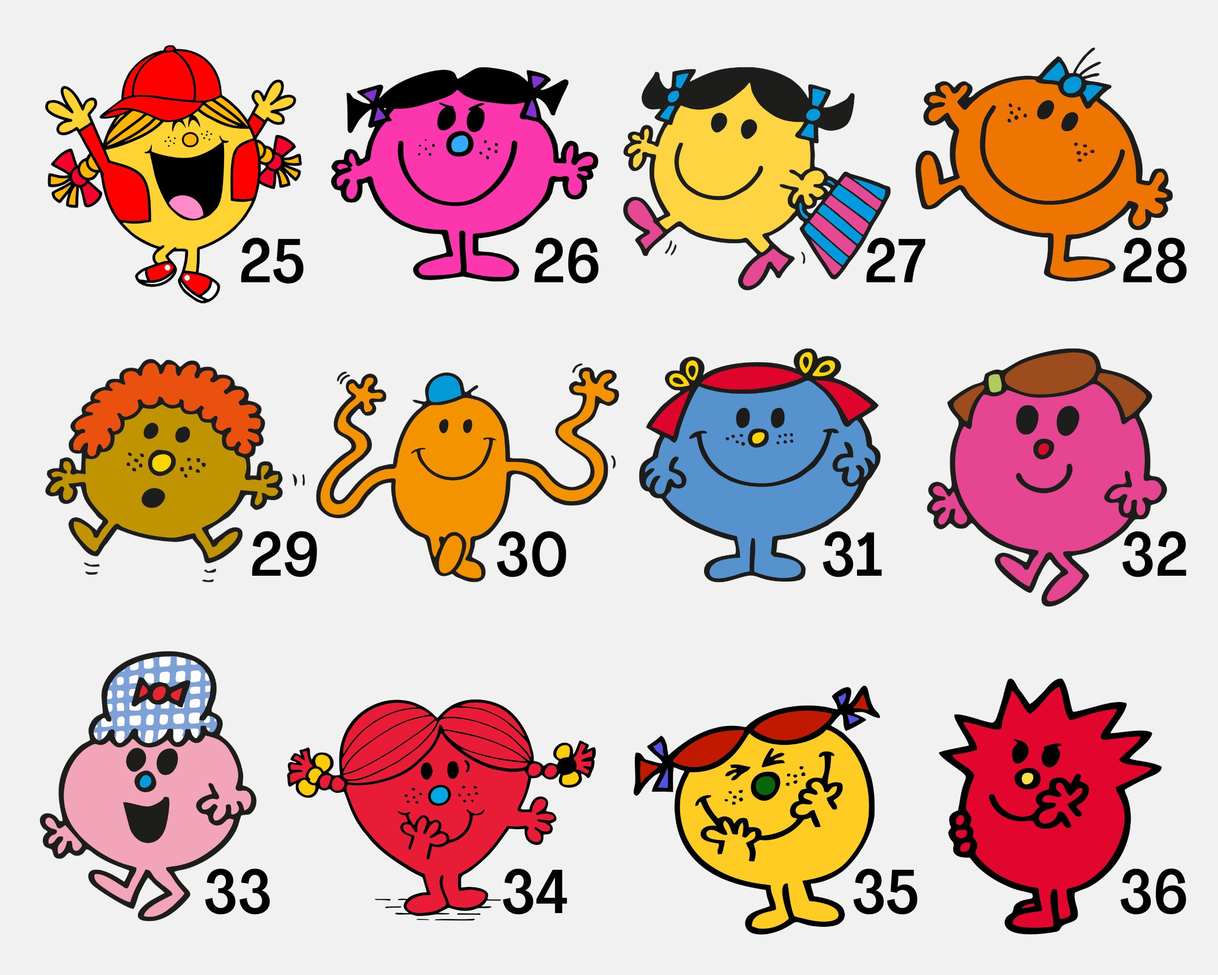 Little Miss Custom Sticker, Mr. Custom Sticker, Little Miss Decals, Mr ...