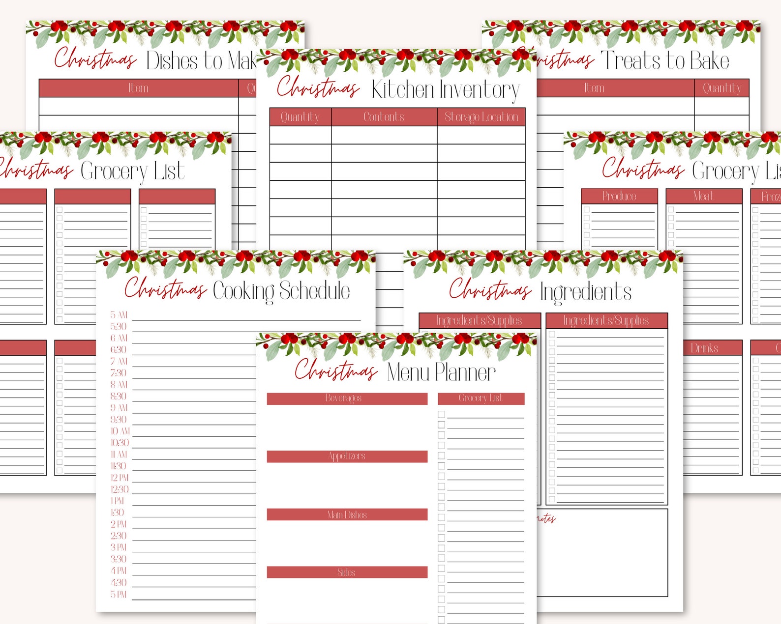 Printable Christmas Planner Bundle Christmas Planner Holiday - Etsy