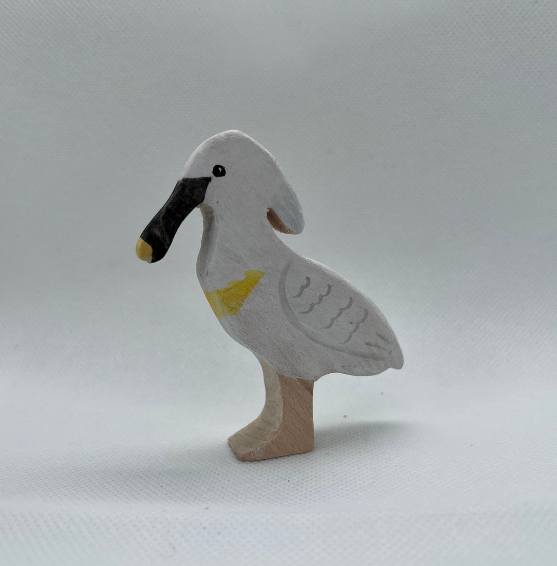 Spoonbill Bird Wooden Toy Pretend Play Montessori Waldorf Vegan Nature ...