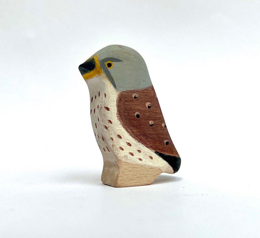 Kestrel Bird Wooden Toy Pretend Play Montessori Waldorf Vegan Falcon ...