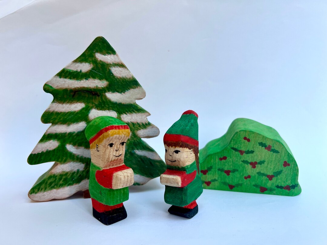 Christmas Elves Wooden Toy Montessori Waldorf Handpainted Elf Shelf - Etsy