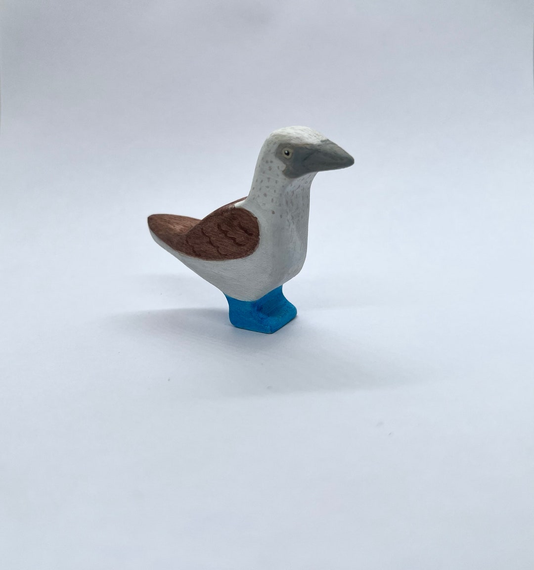 Blue Footed Booby Bird Wooden Toy Pretend Play Montessori Waldorf Vegan ...