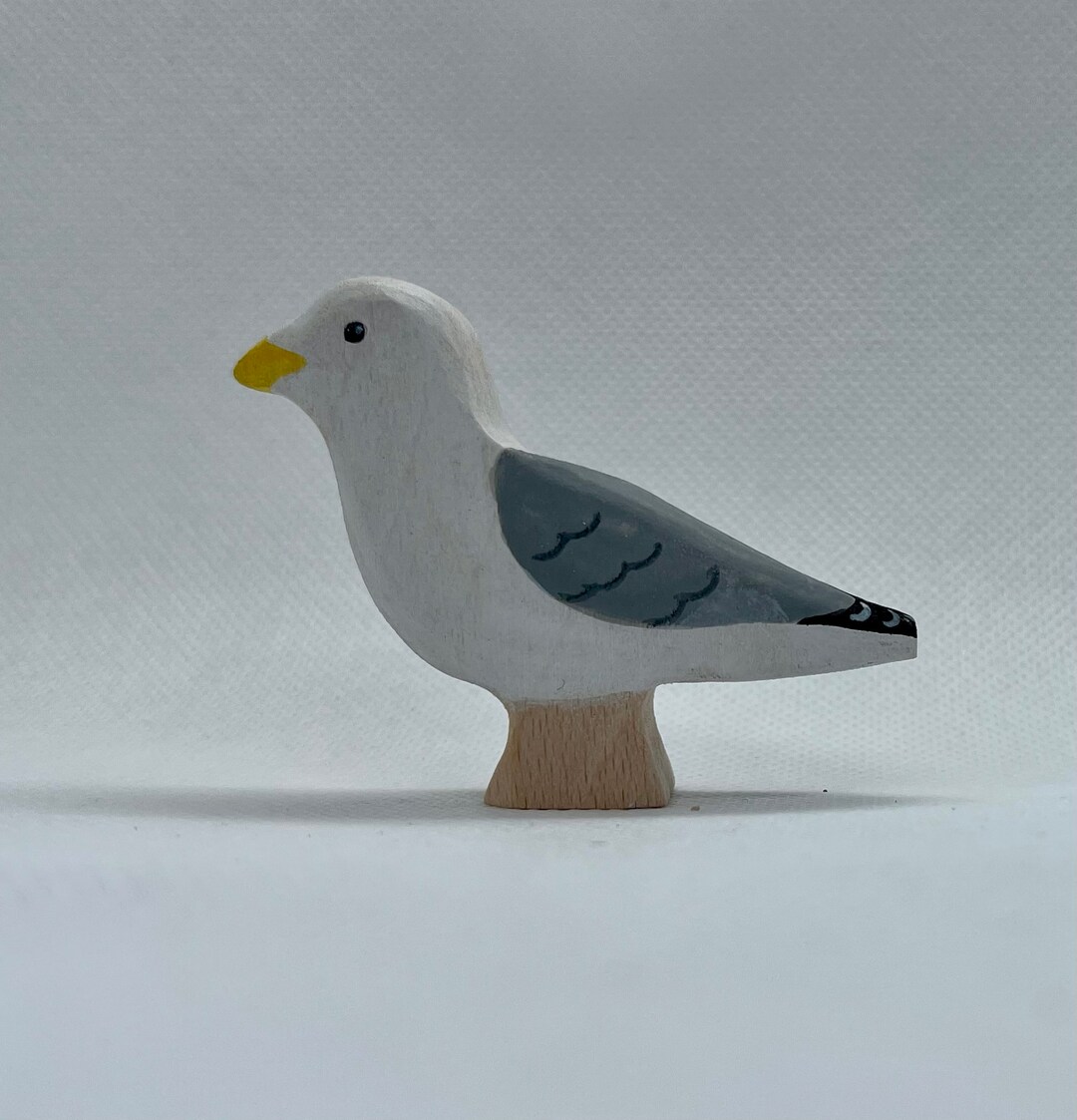 Common Gull Herring Seagull Bird Wooden Toy Pretend Play Montessori ...