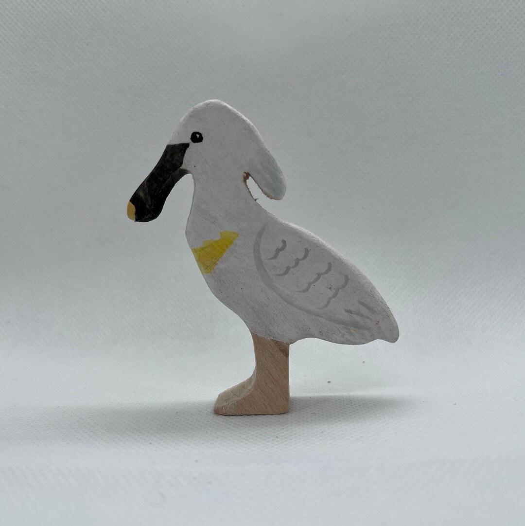 Spoonbill Bird Wooden Toy Pretend Play Montessori Waldorf Vegan Nature ...