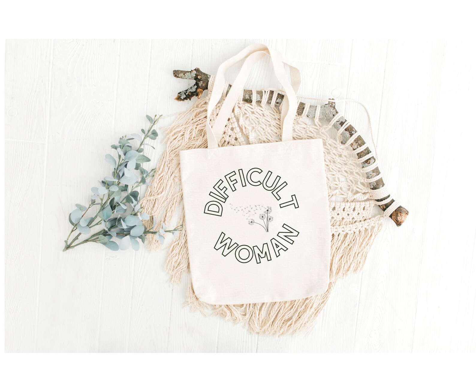 Difficult Woman SVG, PNG With Dandelion Flower, Digital Download - Etsy