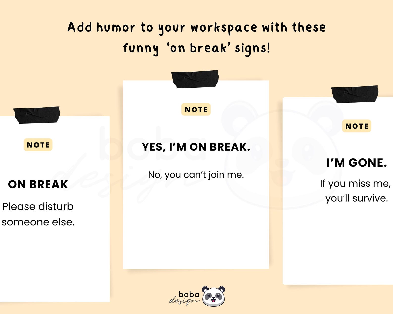 14 Printable Funny on Break Signs Funny Busy Door Sign Decor Funny ...
