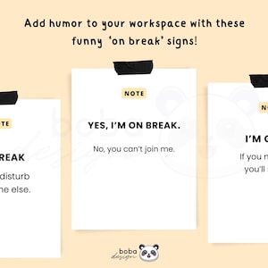 14 Printable Funny on Break Signs Funny Busy Door Sign Decor Funny ...
