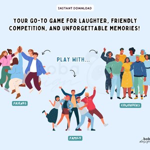 Printable Friendly Feud Game Printable Group Party Game Office Game ...