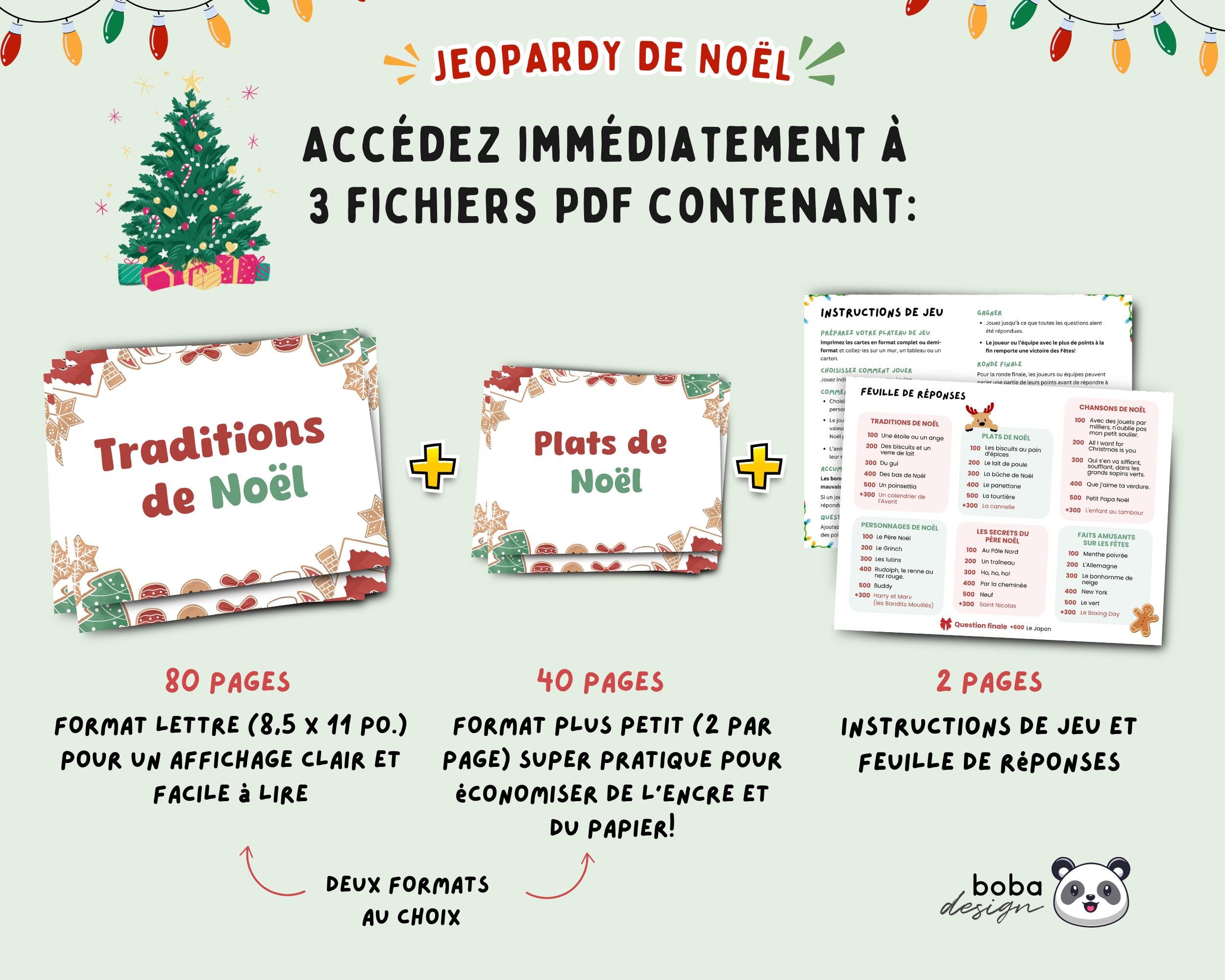 FRENCH Christmas Jeopardy Game Printable Office Party Games for Adults ...