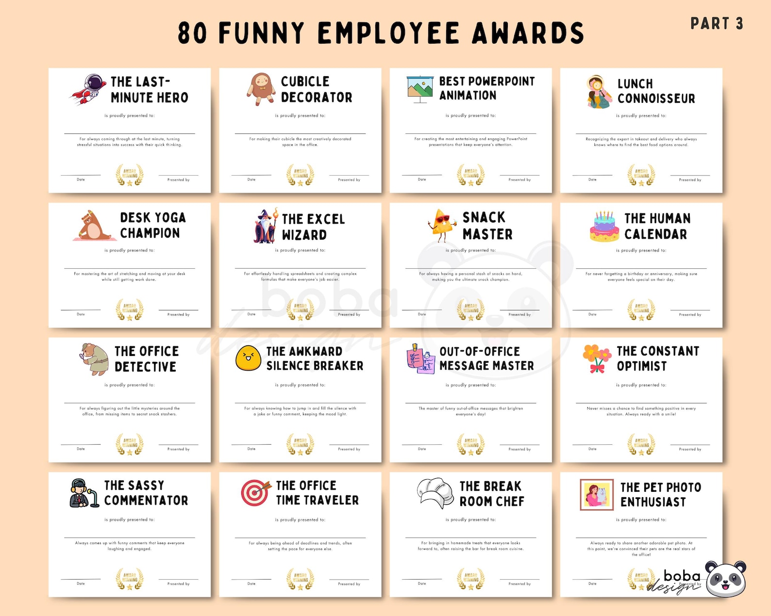 Printable Funny Employee Awards Printable Appreciation Awards ...