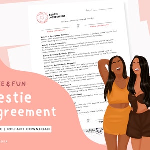 Bestie Contract Agreement Funny Printable Contract, Funny Relation ...
