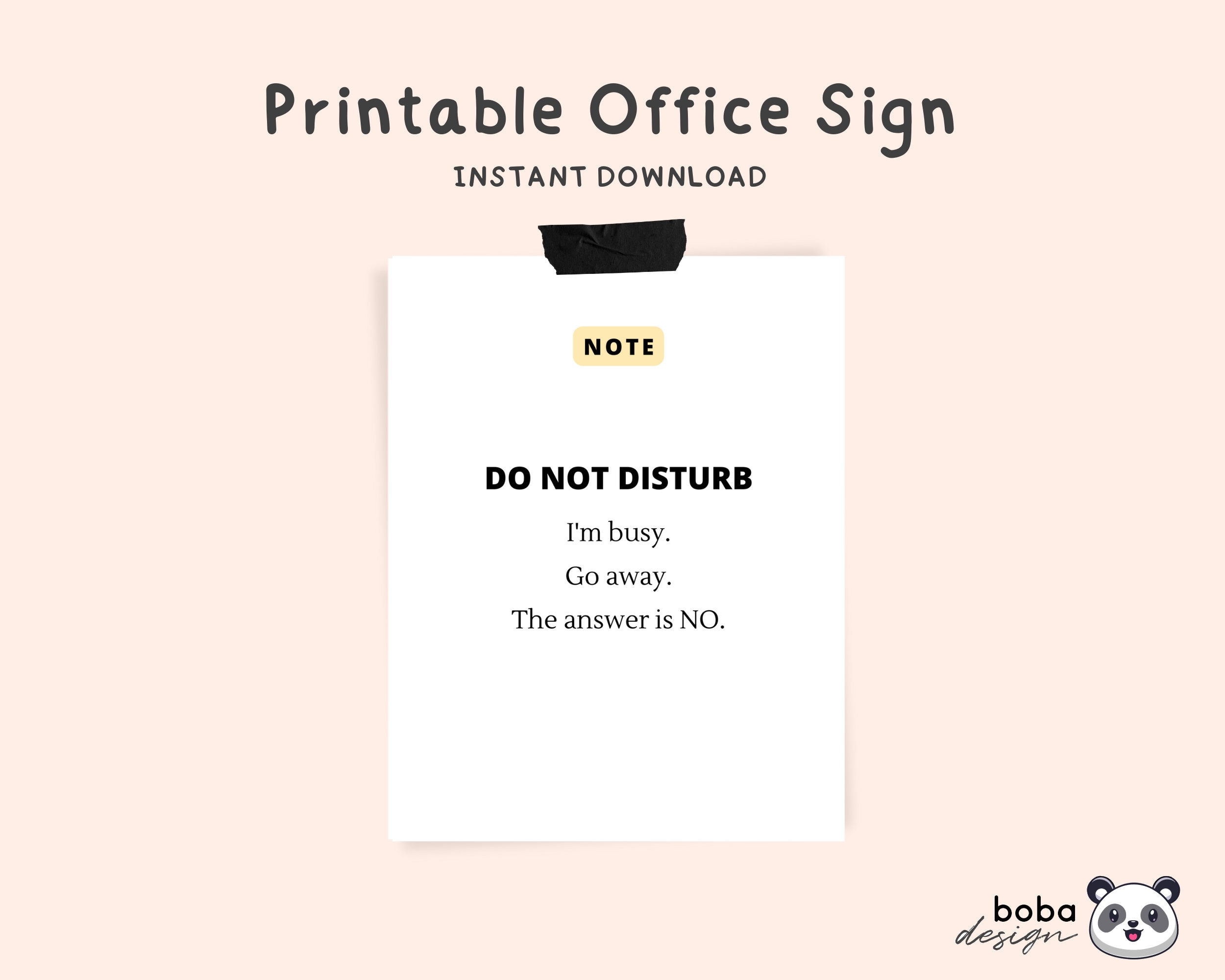 Office Signs Do Not Disturb Printable - Funny Door Sign School, Funny ...