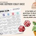 Printable Book Club Game Book Review Game Book Club Dice Game Book Club ...
