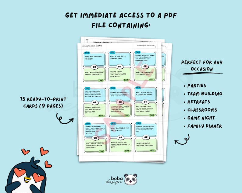 Printable This or That Icebreaker Game Team Building Game Get to Know ...