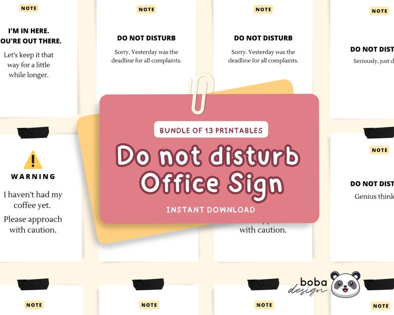 13 Office Signs Do Not Disturb Printable Funny Office Wall Decor, Funny ...