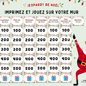FRENCH Christmas Jeopardy Game Printable Office Party Games for Adults ...