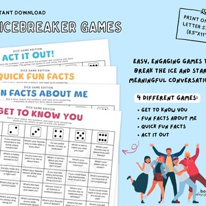 Printable Icebreaker Game Bundle Team Building Game Get to Know You ...