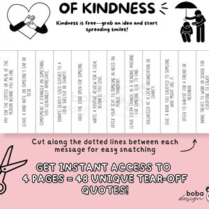 Printable Random Act of Kindness Tear off Sign Funny Games Funny ...