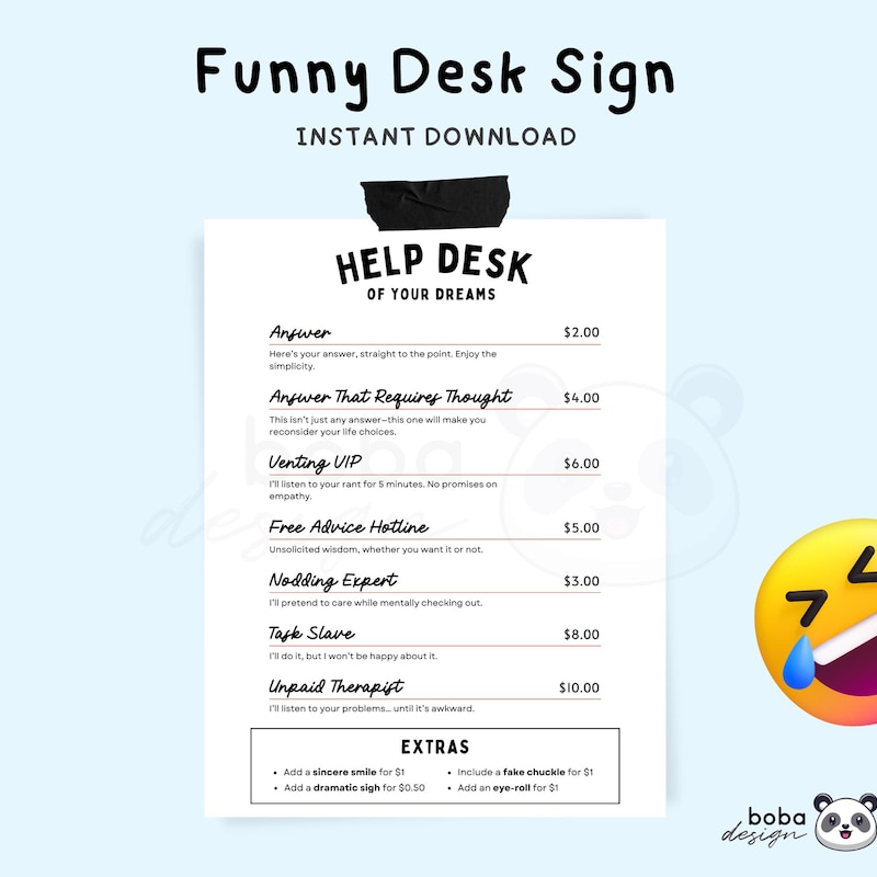 Funny Desk Sign - Etsy