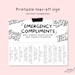 Printable Emergency Compliments Tear off - Funny Office Wall Decor ...