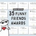 Printable Funny Friends Awards Appreciation Fun Gifts for Friends ...