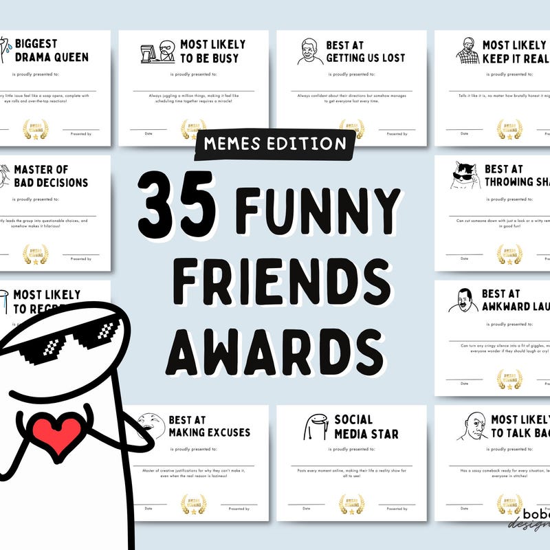 Funny Friend Certificates - Etsy