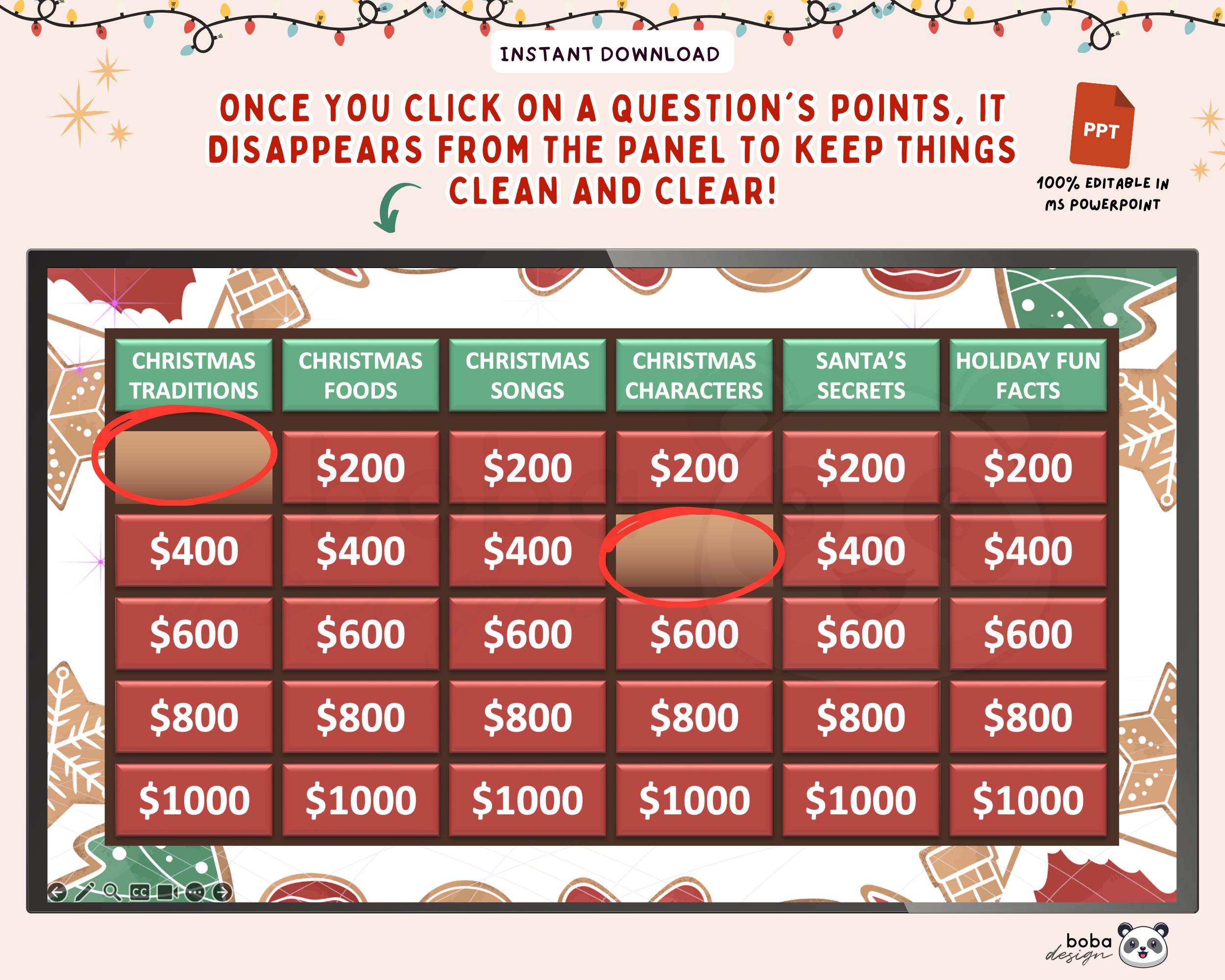 Christmas Jeopardy Game Powerpoint Game Christmas Party Games for ...