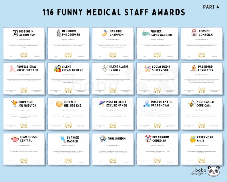 Printable Funny Medical Staff Awards Printable Medical Staff ...