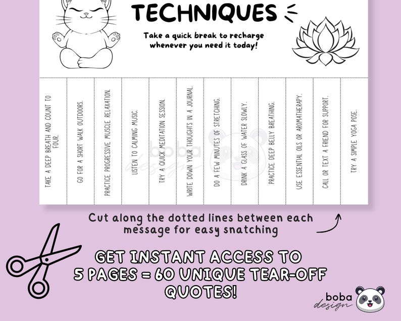 Printable Stress Relief Tear off Sign Stress Relief Techniques Funny ...