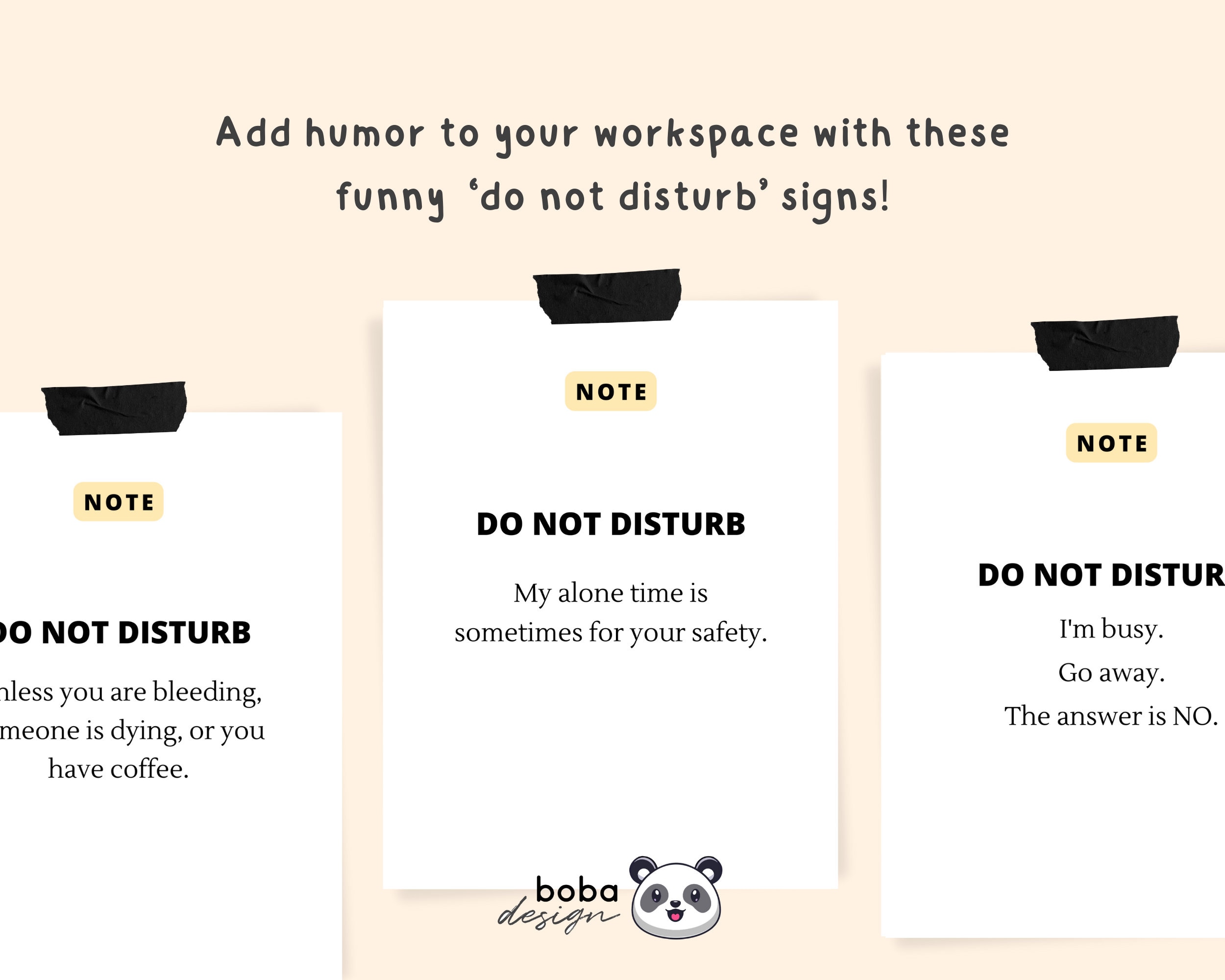 13 Office Signs Do Not Disturb Printable - Funny Office Wall Decor ...