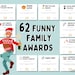 Printable Funny Family Awards Appreciation Fun Gifts for Family Members ...