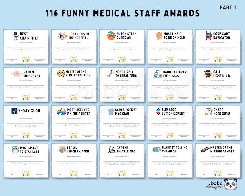 Printable Funny Medical Staff Awards Printable Medical Staff ...