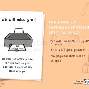 We Will Miss You Card Funny Leaving Printable Card for Coworker Funny ...