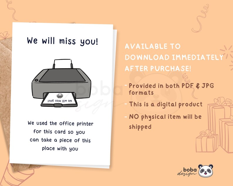 We Will Miss You Card Funny Leaving Printable Card for Coworker Funny ...