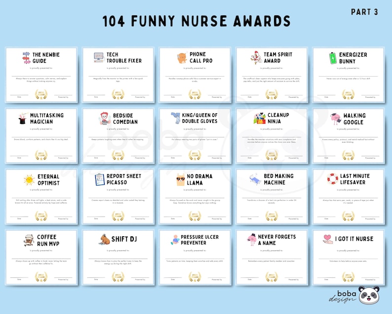 Printable Funny Nurse Awards Certificates Funny RN Appreciation Award ...