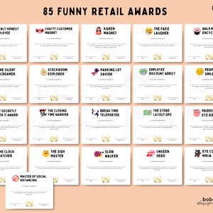 Printable Funny Retail Employee Awards Appreciation Awards Certificates ...
