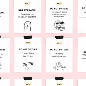 16 Funny Do Not Disturb Signs Vol 2 With Memes Printable Funny Busy ...