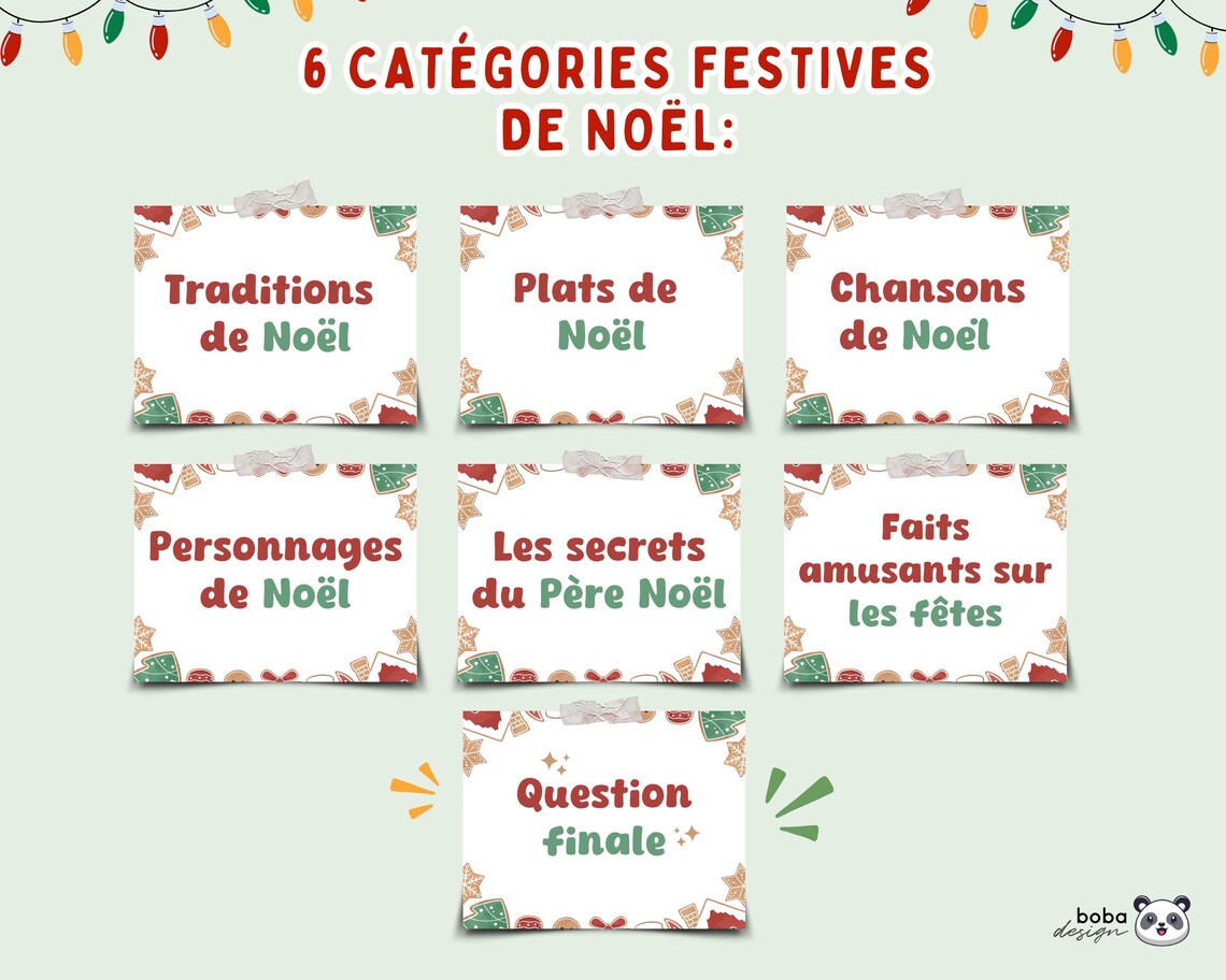 FRENCH Christmas Jeopardy Game Printable Office Party Games for Adults ...